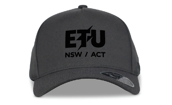 ETU Grey Flexi Cap - ETU NSW Merchandise